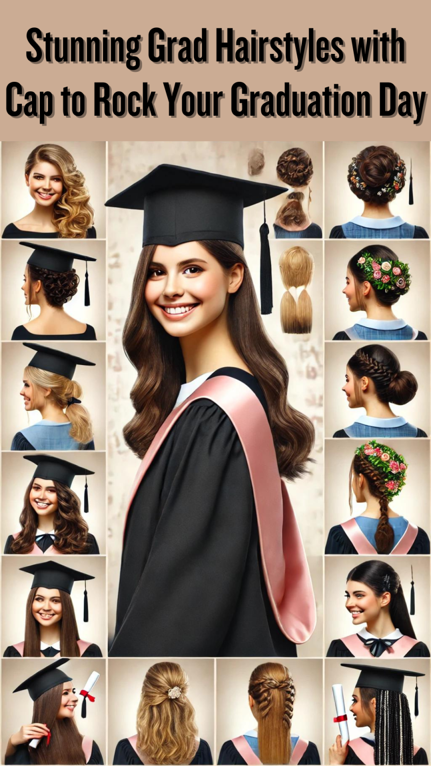 Stunning Grad Hairstyles with Cap to Rock Your Graduation Day | Ikan Koi